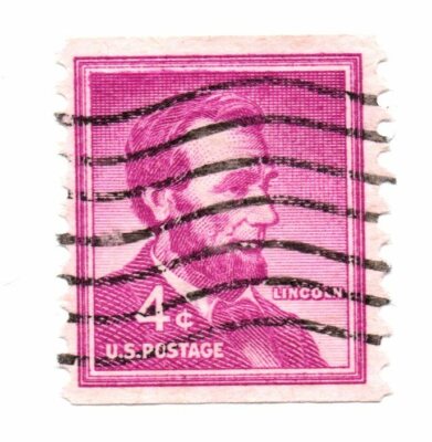 Scott 1058 US Stamp 1958 4c Abraham Lincoln Used Coil (b6) | eBay