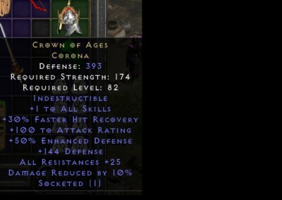 DIABLO 2: RESURRECTED Crown Of Ages Corona 1 Socket Diamond PC US | eBay