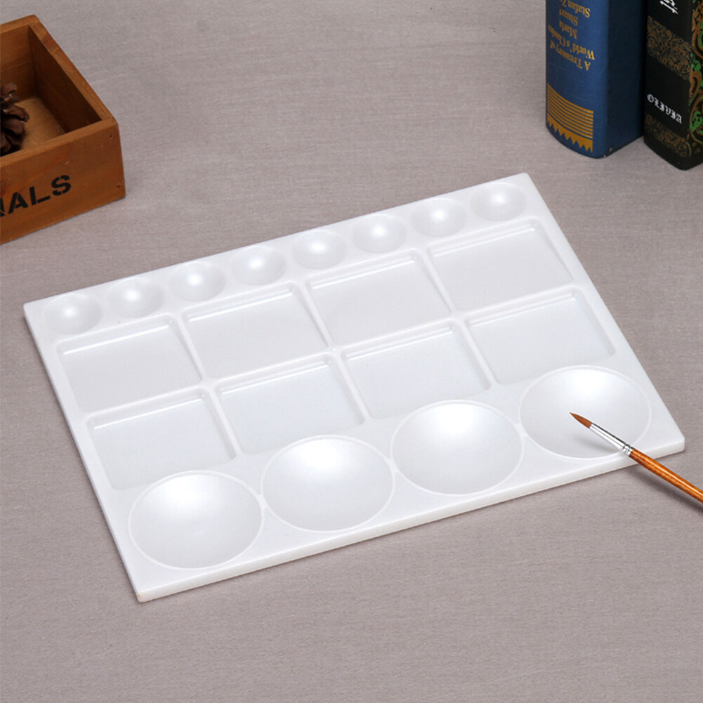 20-grid Rectangle Palette PP Palette Watercolor Art Paint Tray Color ...