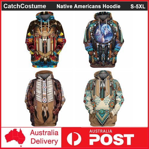 Native Americans Hoodie Pullover 3D Print Sweatshirt Hooded Sweater ...