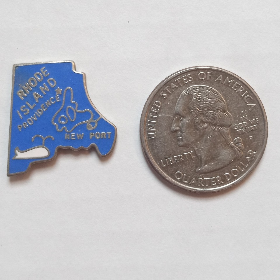 VTG Rhode Island State Outline Hat Lapel Pin Providence New Port Whale ...