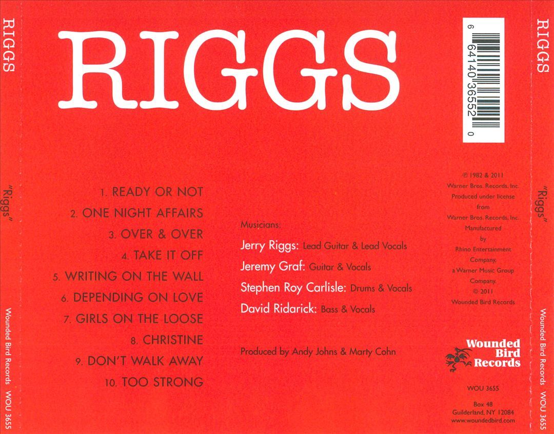 RIGGS RIGGS NEW CD 664140365520| eBay