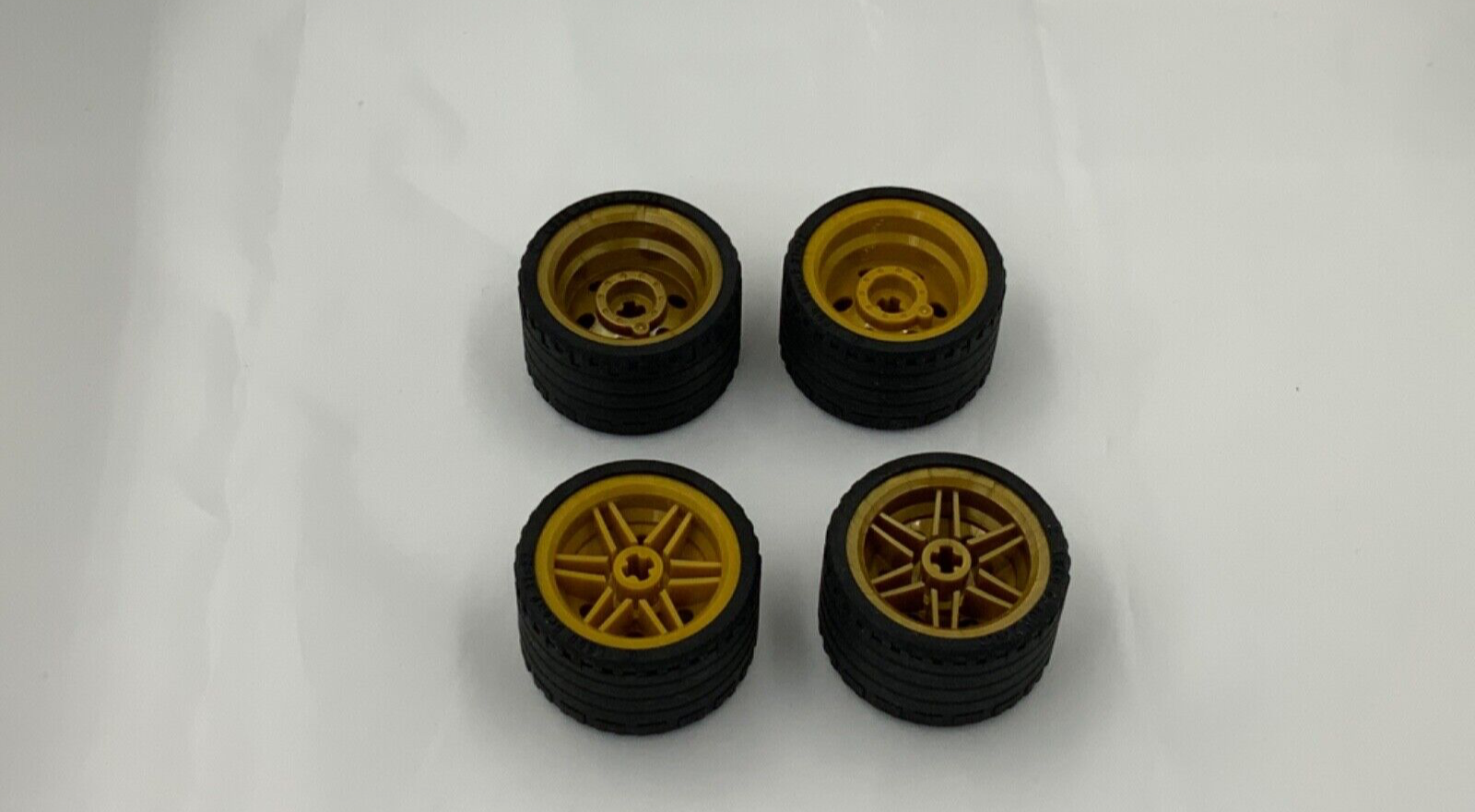 Lego Technic Rims & Tyres Tire In Gold Wheels x4 | eBay