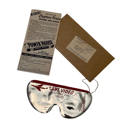 Vintage 1950s Captain Video Goggles w/ Orig Envelope & Repro Flyer ...