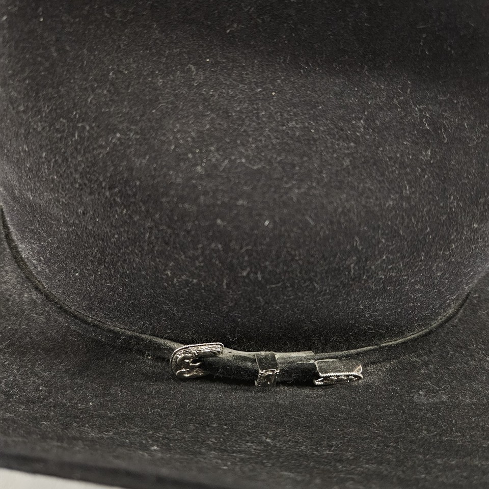 Rodeo King 10X Beaver Quality Buckle Cowboy Western Hat 22” 7 1/4 Black ...
