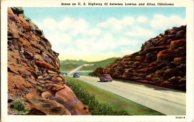 Between Lawton And Altus Oklahoma OK : HIGHWAY SCENE a/10 BA5348 | eBay