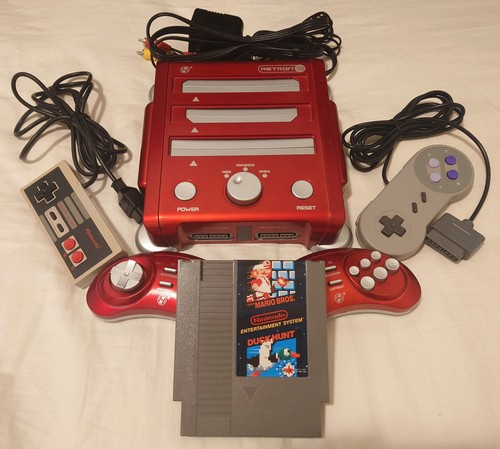 Hyperkin RetroN 3 Console (Red) + Controllers + Super Mario Bros./Duck ...