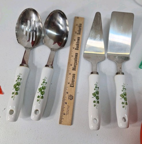 4 Vtg Corelle Coordinates Callaway Serving Utensils Spoon Slotted Spoon ...