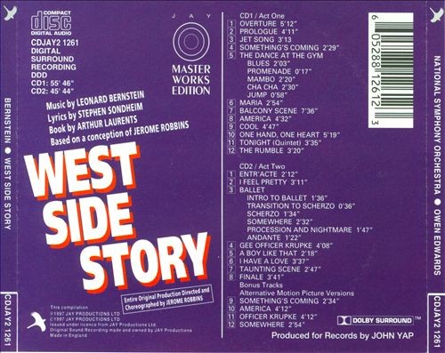 1997 STUDIO CAST/ORIGINAL BROADWAY CAST - WEST SIDE STORY [COLOSSEUM ...
