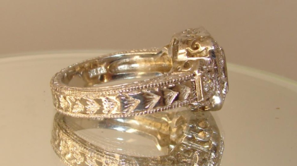 SETA Sterling Silver Vintage Design W Clear Stones Sz 8 Ring | eBay