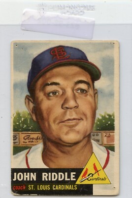 1953 Topps John Riddle St. Louis Cardinals #274 HI 🚀😳💥 Original Low ...