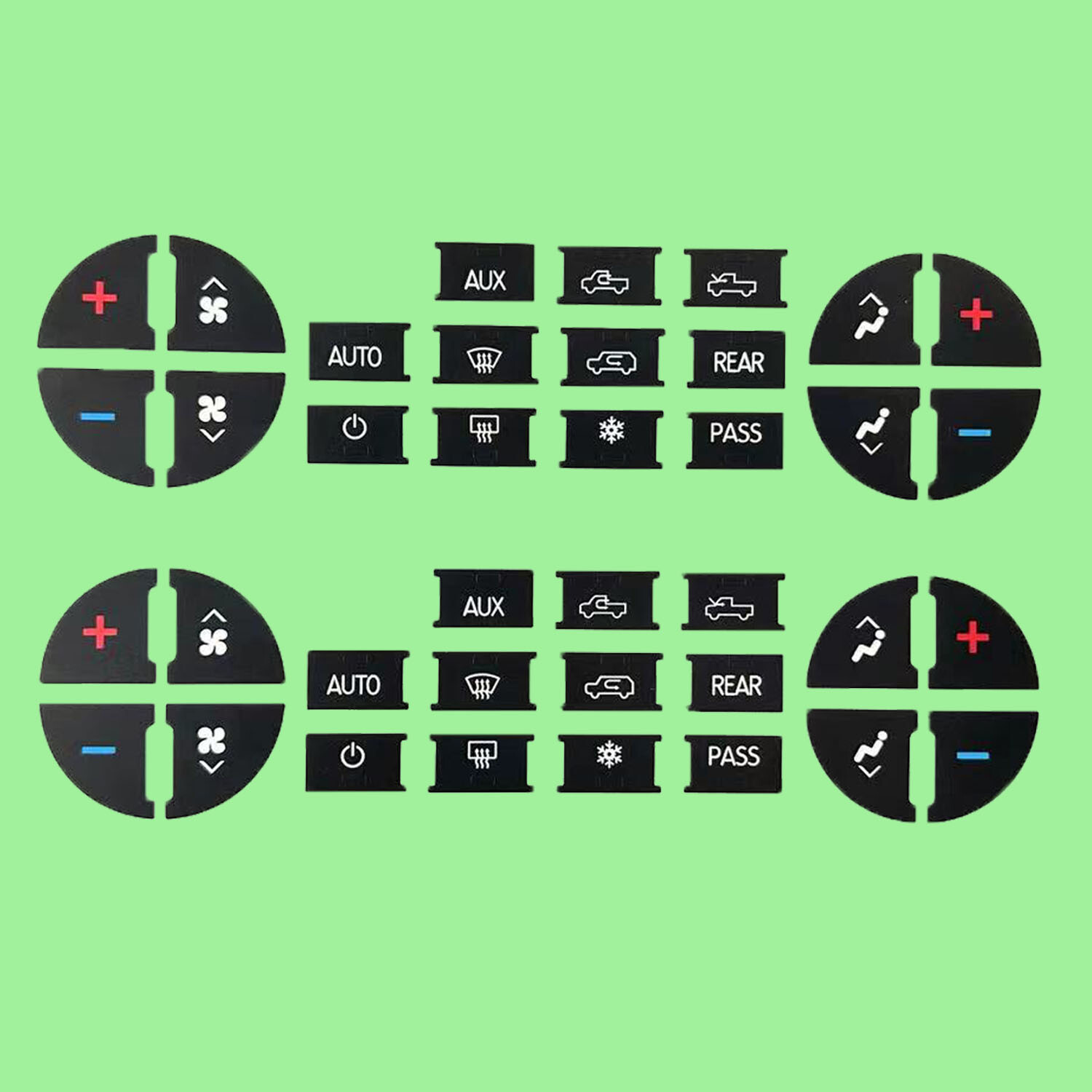 2pc AC Dash Button Repair Kit Decal Stickers | eBay