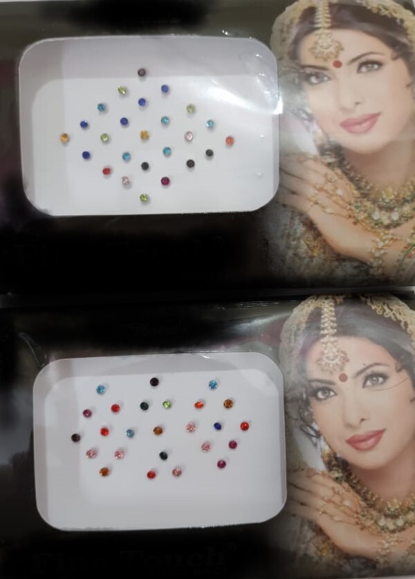 Multi Color Stone Classic Small Forehead Bindi For Women Girl Costume ...