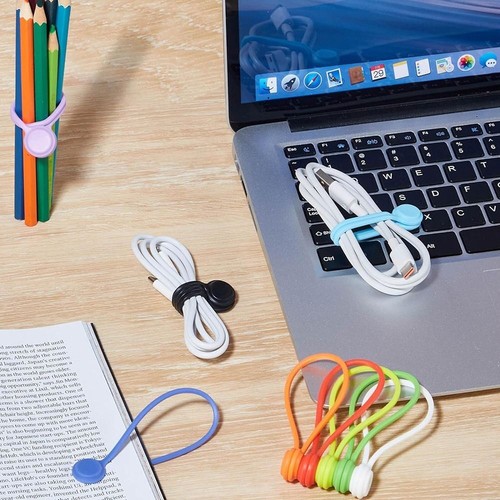 Cable Manager Keeper Silicone Ties Cable Organizers Cable Tie Straps | eBay