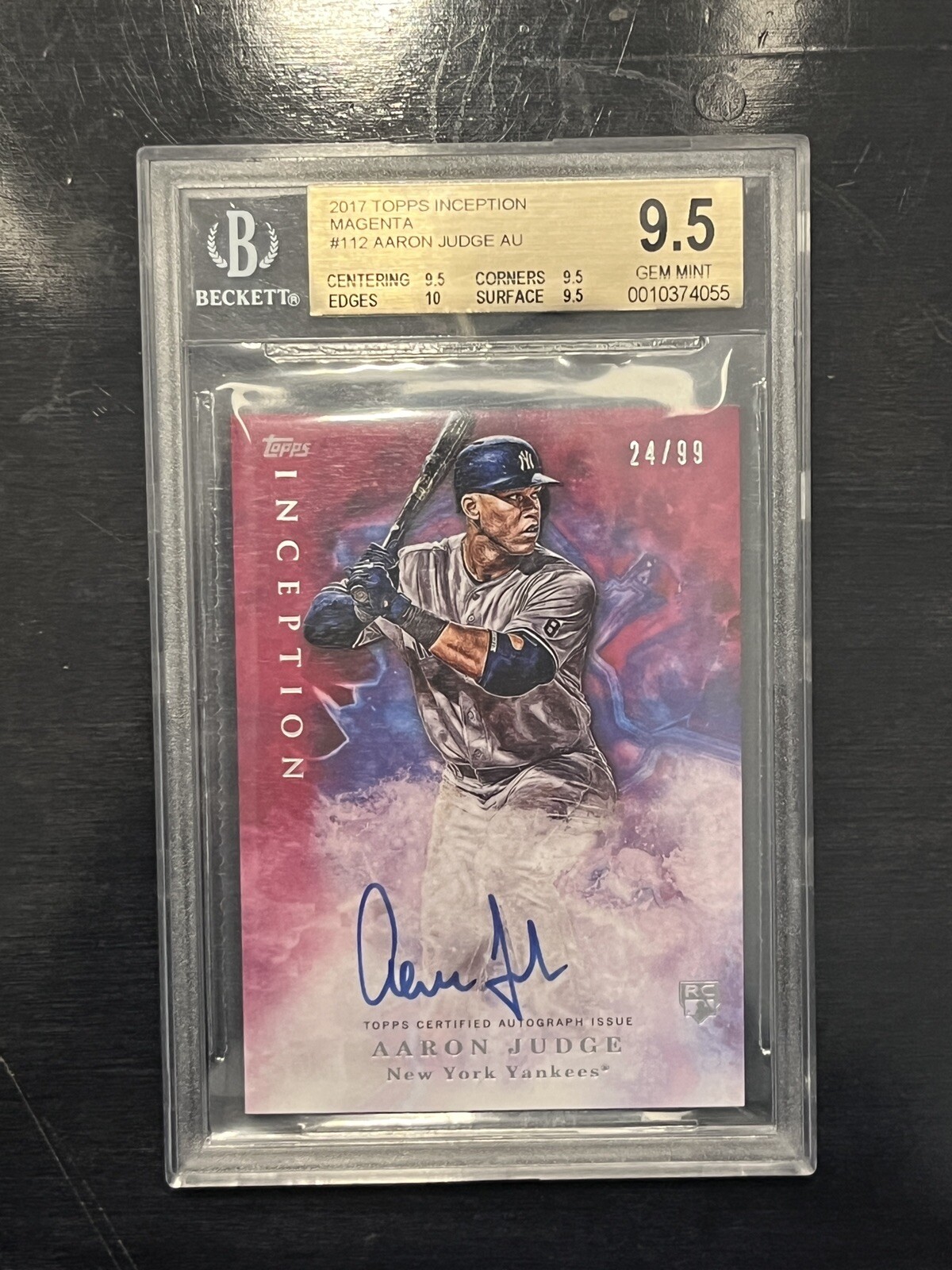 2017 Topps Inception - Rookie Autographs Magenta #112 Aaron Judge ...