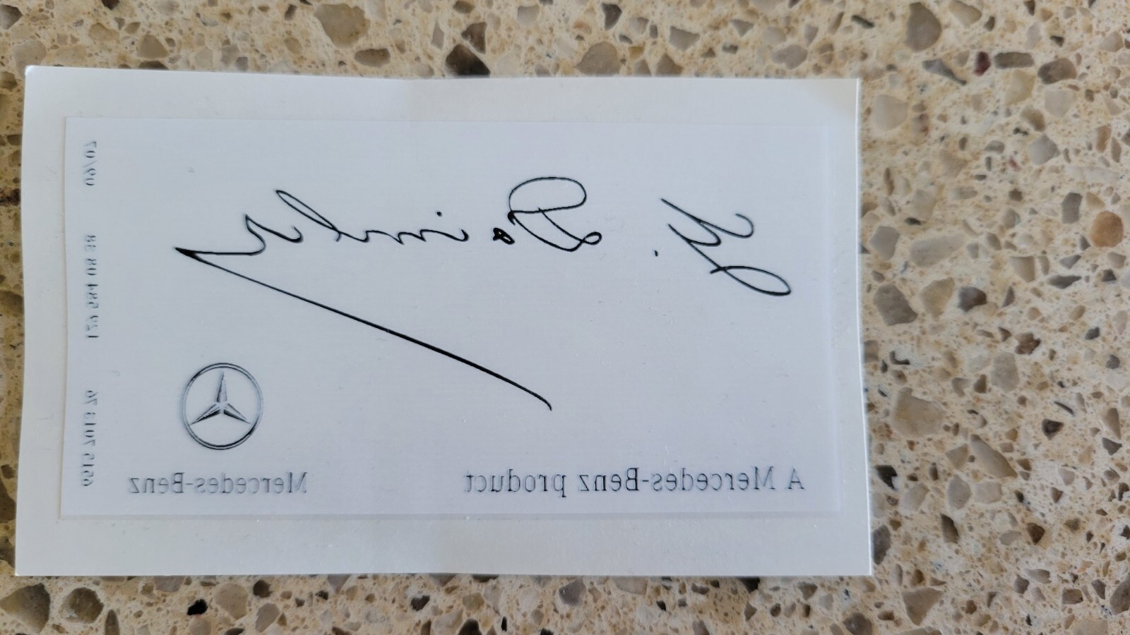 MERCEDES G Daimler Signed Clear Windshield Glass Decal 0045847338 ...