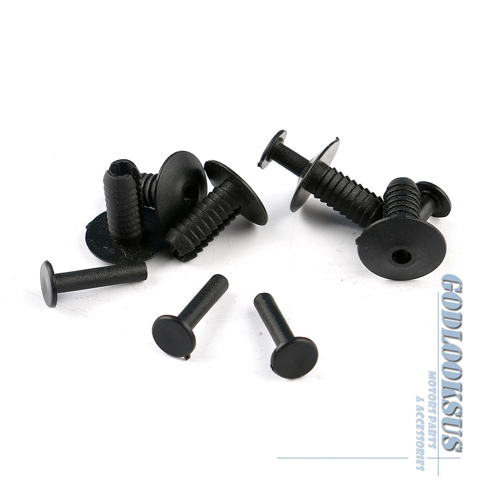 10Pcs Bumper & Wheel Arch Plastic Rivet Body Panel Retaining Trim Clips ...