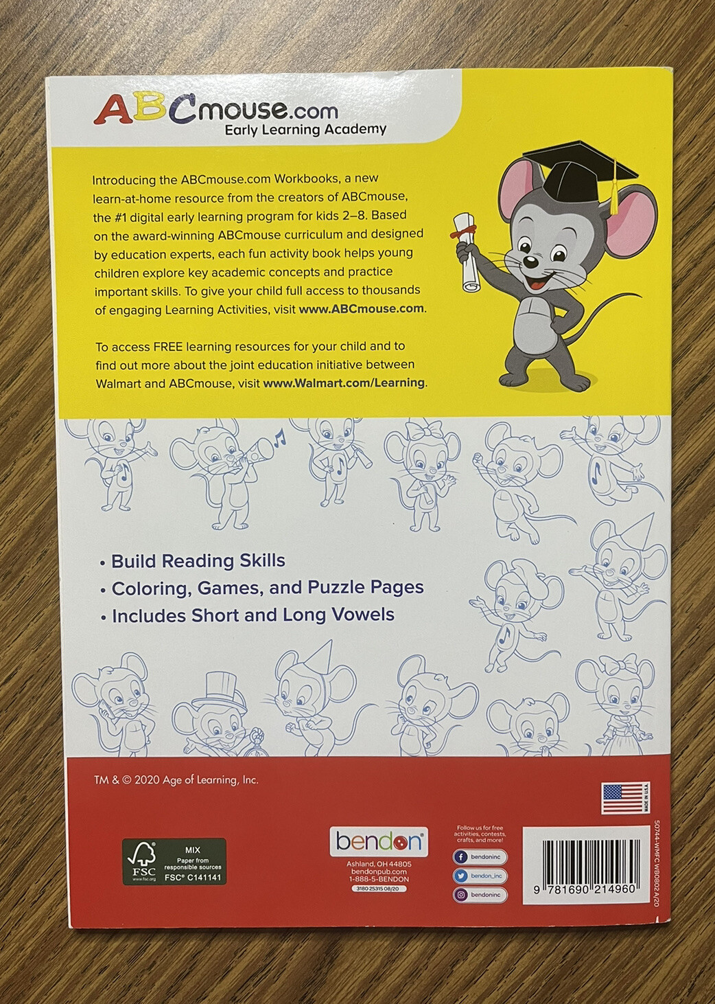 ABC Mouse Phonics and Reading Workbooks With Stickers Words Letters Age ...