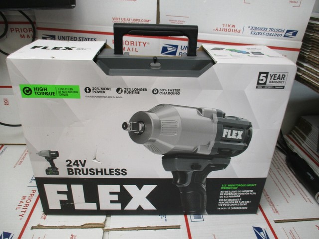 Flex 24V Brushless 1/2" High Torque Impact Wrench Kit FX147-1C for sale ...