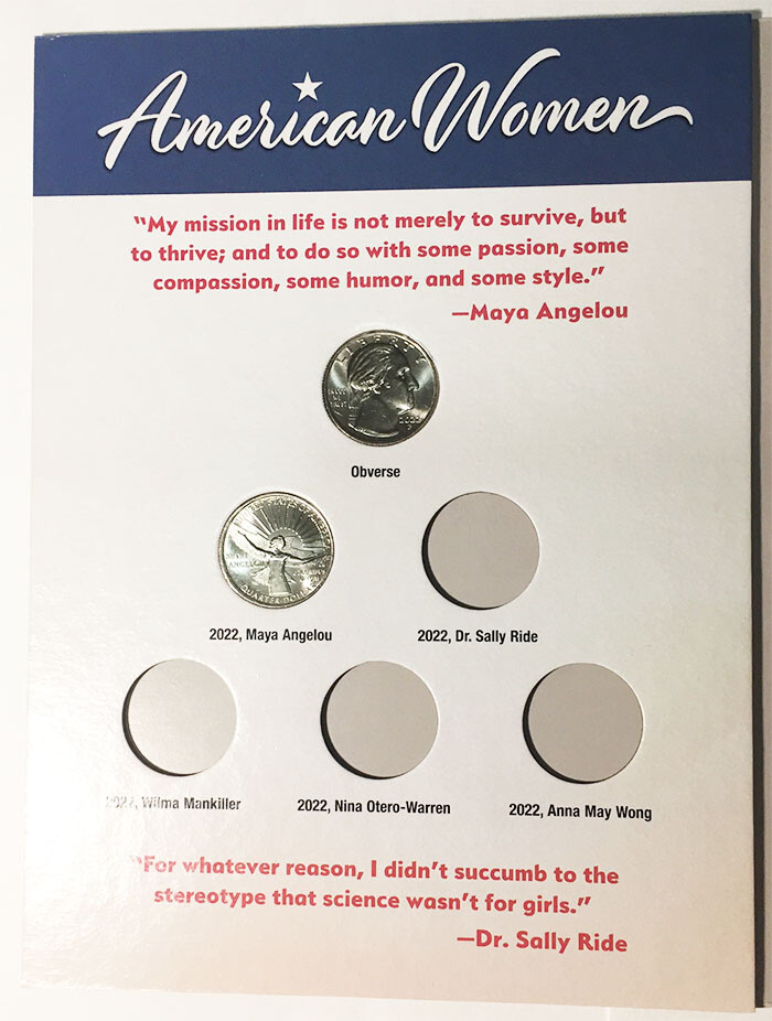 2022 American Women Quarters Date Set Whitman Coin Folder with Maya ...