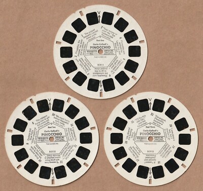 Set of three View-Master reels Carlo Collodi’s Pinocchio 1959 | eBay