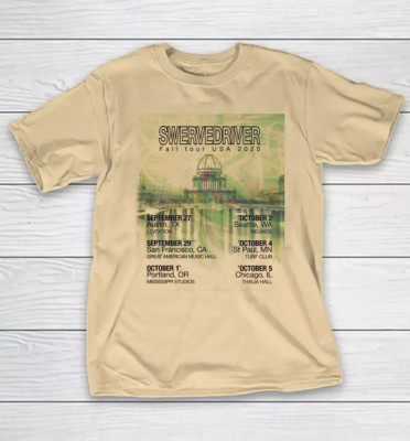 Swervedriver FALL TOUR 2025 T Shirt Yellow Haze All Size Size AL790 | eBay