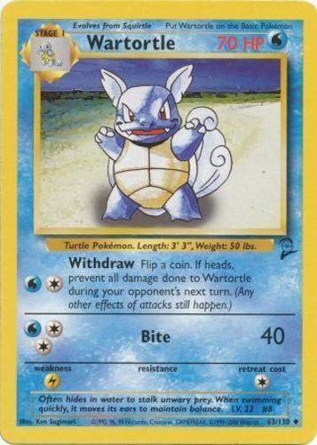 1x Wartortle - 63/130 - Uncommon - Unlimited Edition Lightly Played ...