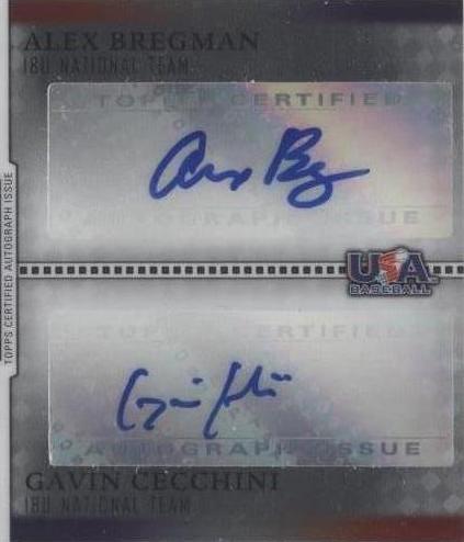 2011 Bowman Sterling - Dual Autographs Alex Bregman, Gavin Cecchini # ...