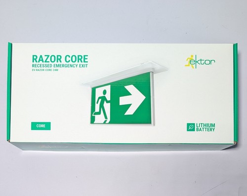 Evolt Razor Core 24M Recessed Exit Light LED 230V AC- EKTOR 12121 ...