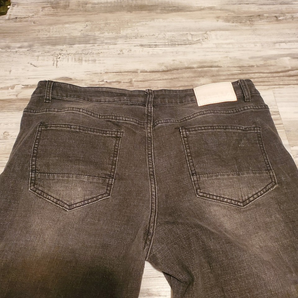 Men’s RGSTR Distressed Black Jeans Size 36x30 Straight Leg Stretch ...