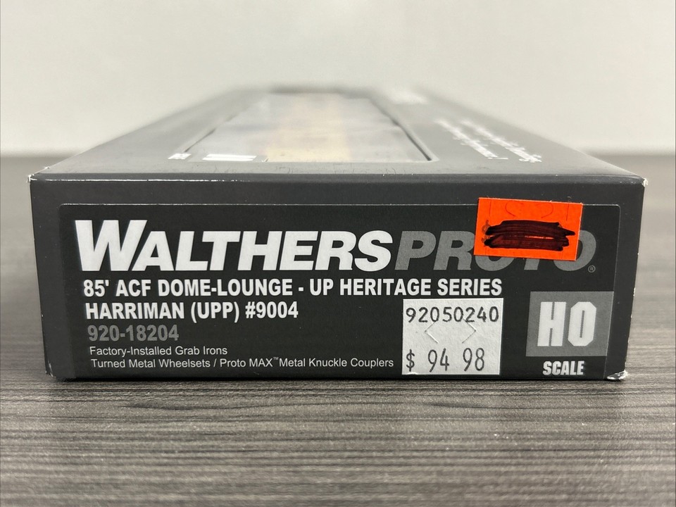 Walthers PROTO HO #920-18204 85’ ACF Dome-Lounge UP 9004 “Harriman” NOS ...