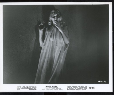 VICKI PETERS in BLOOD MANIA Original 1970 Nude 8x10 Sexploitation Film ...