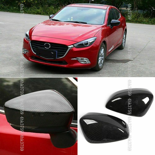 For Mazda 3 Axela 2017-2018 Carbon Look Side Door Rearview Mirrors ...