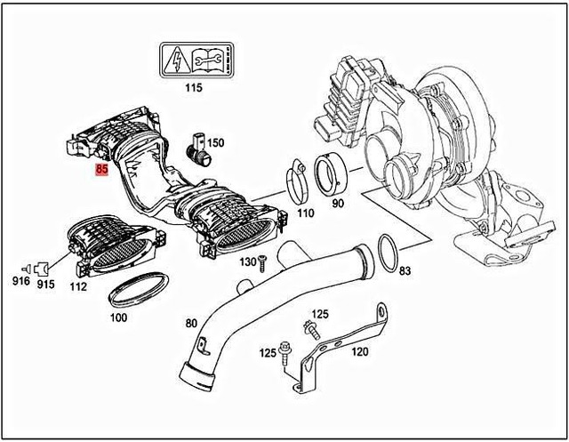 Genuine MERCEDES Clean Air Line 6420902242 for sale online | eBay
