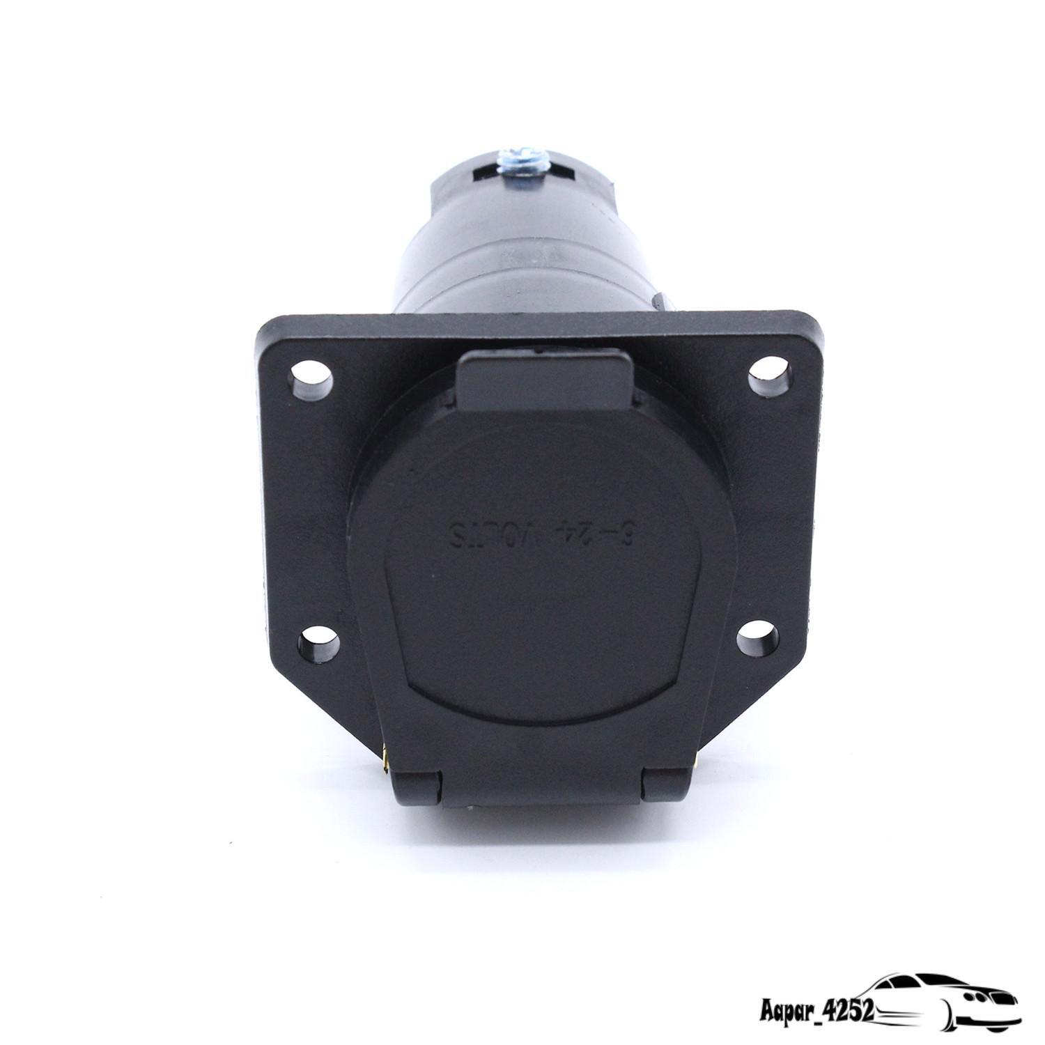 7 Pin Trailer Plug 7-Way Socket Adapter Wiring RV Trailer Connector 12V ...