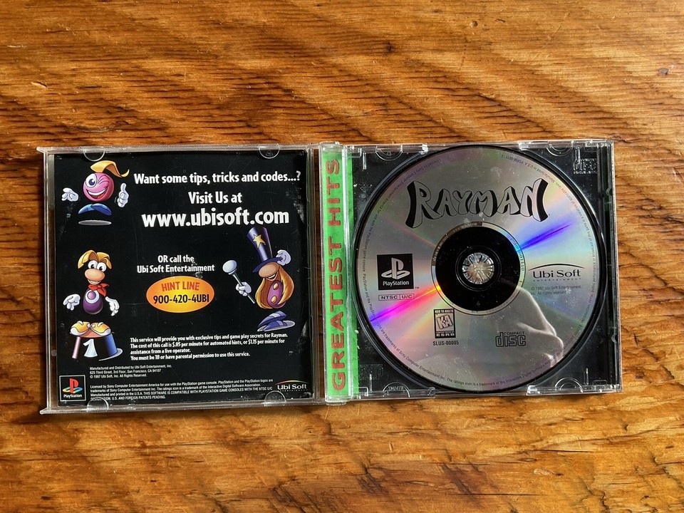 Rayman PS1 (Sony PlayStation 1, 1995) Complete W/ Manual -Tested ...