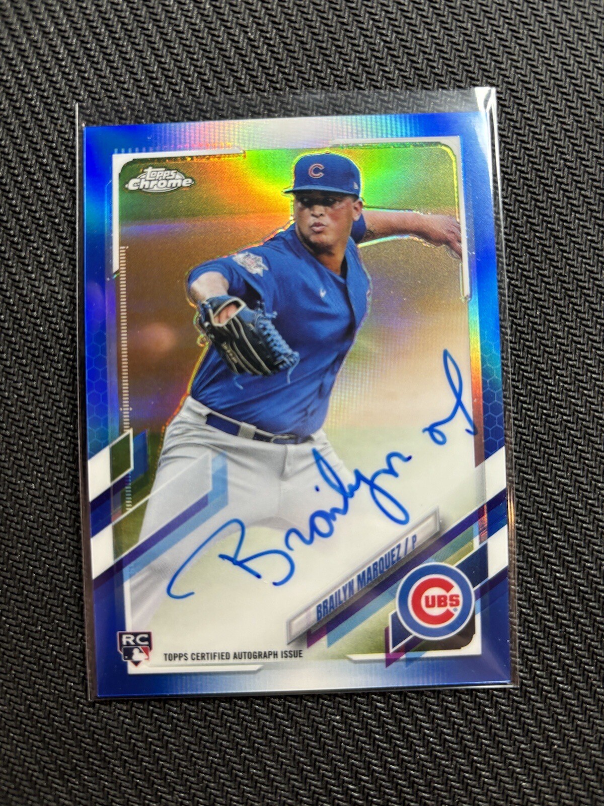 2021 Topps Chrome Brailyn Marquez Blue Refractor Auto /150 RC #RA-BM ...