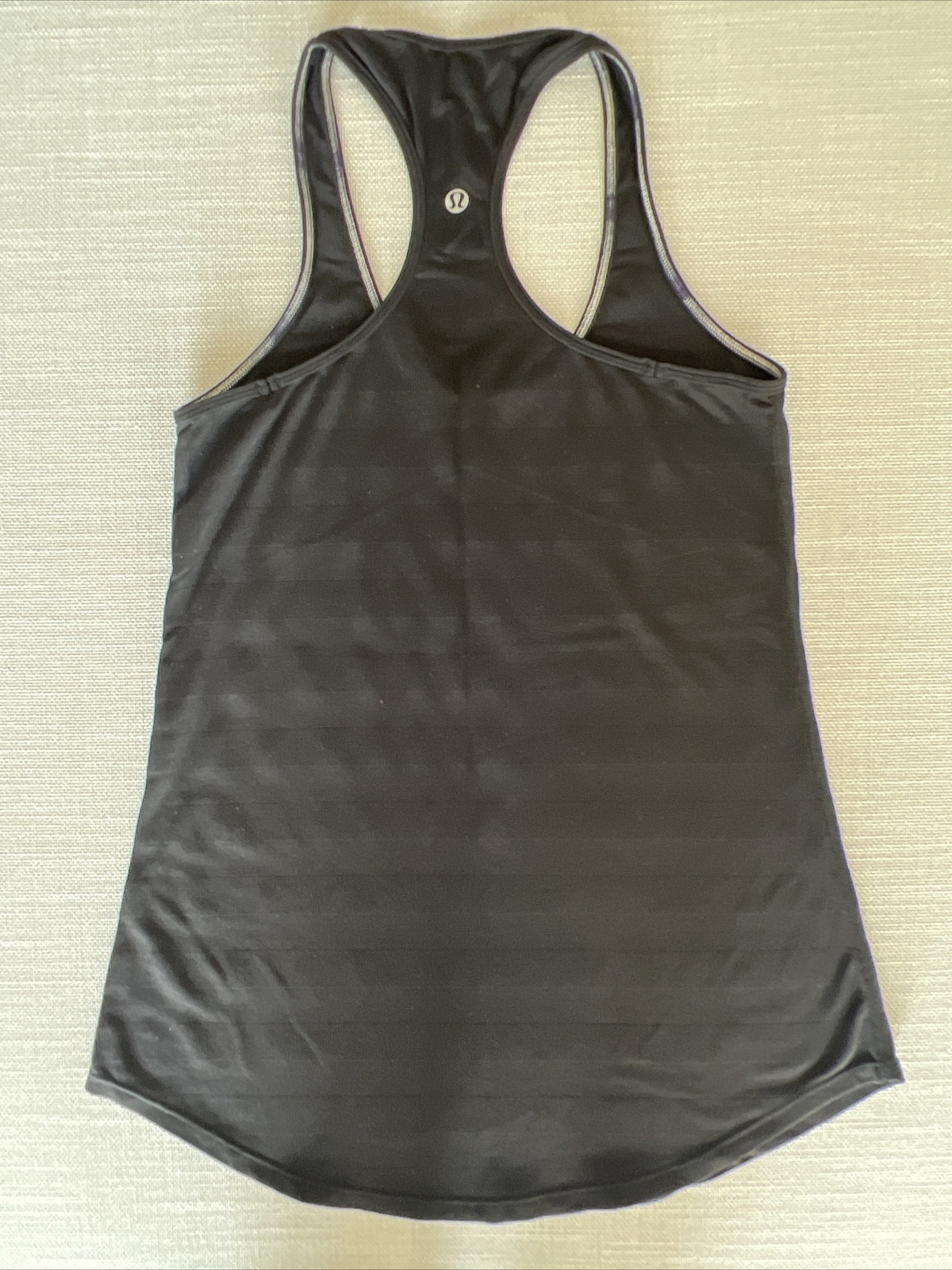 Lululemon Cool Racerback Black On Black Striped Tank … - Gem