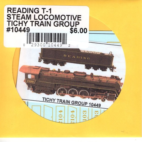 HO Scale Tichy Train 10449 Reading T-1 Steam Locomotive Decal Set | eBay