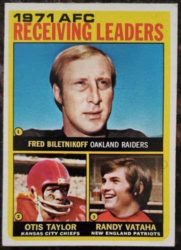 1972 Fred Biletnikoff Oakland Raiders NFL 1971 Receiving Leaders Topps ...