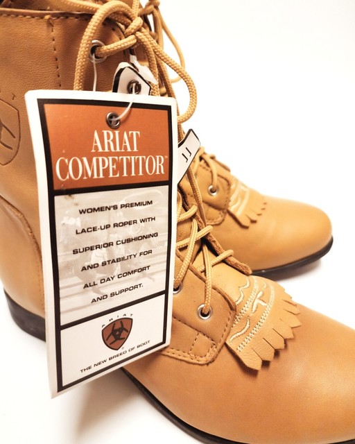 Ariat Women Riding Boot A1 Competitor Size 7.5m Leather Lace up Pre ...