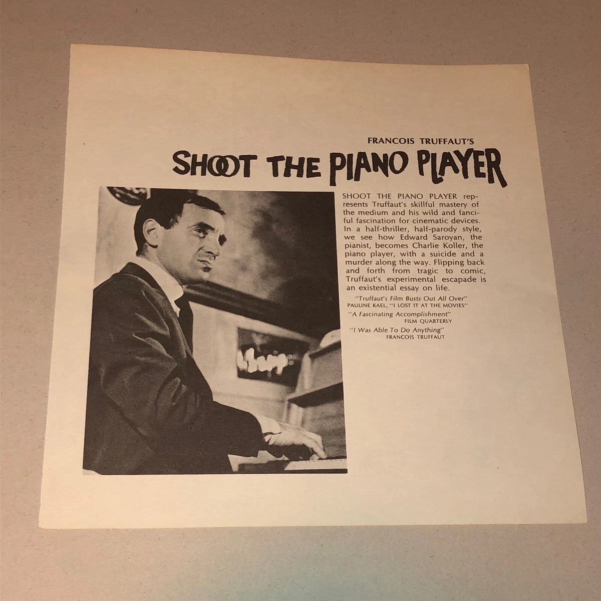 Charles Aznavour Shoot The Piano Player