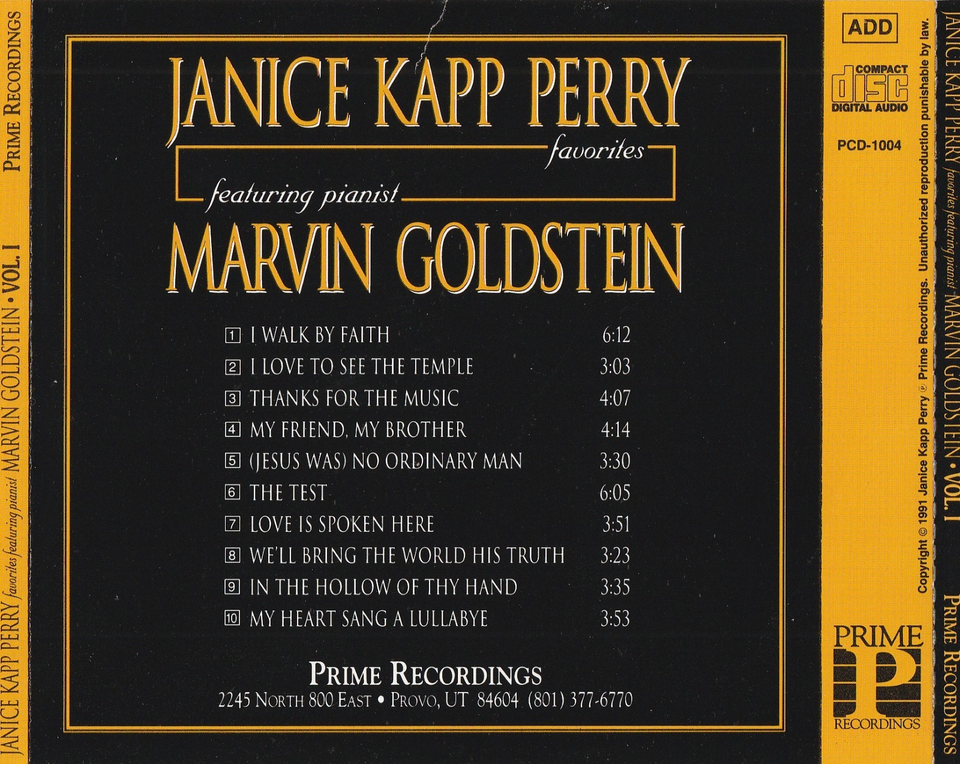 JANICE KAPP PERRY & MARVIN GOLDSTEIN with FULL ORCHESTRA vol 1 piano ...