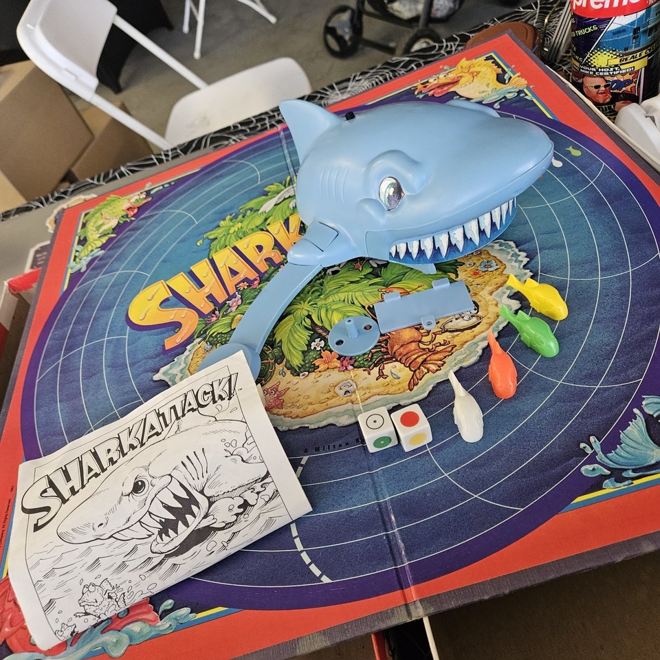 Shark Attack! Board Game Vintage 1988 Milton Bradley, Tested COMPLETE ...