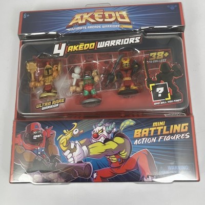 Akedo Ultimate Arcade Warriors Mini Battling Action Figures 4 Pack New ...