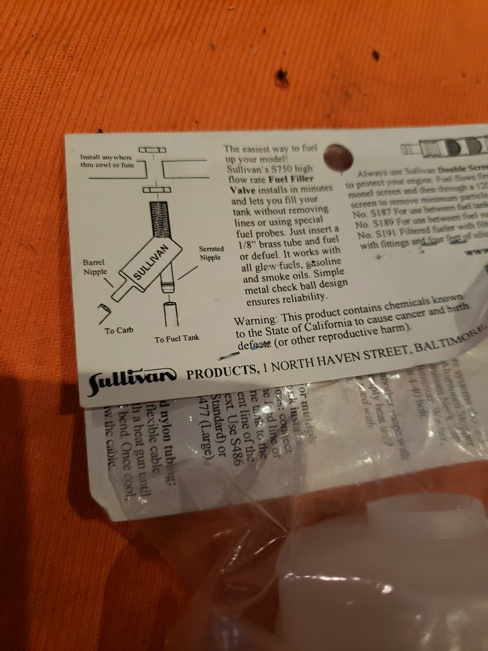 Sullivan Tank - Fuel Tank Round Style - 8 Oz / 236.5 CC - New - No 404 ...