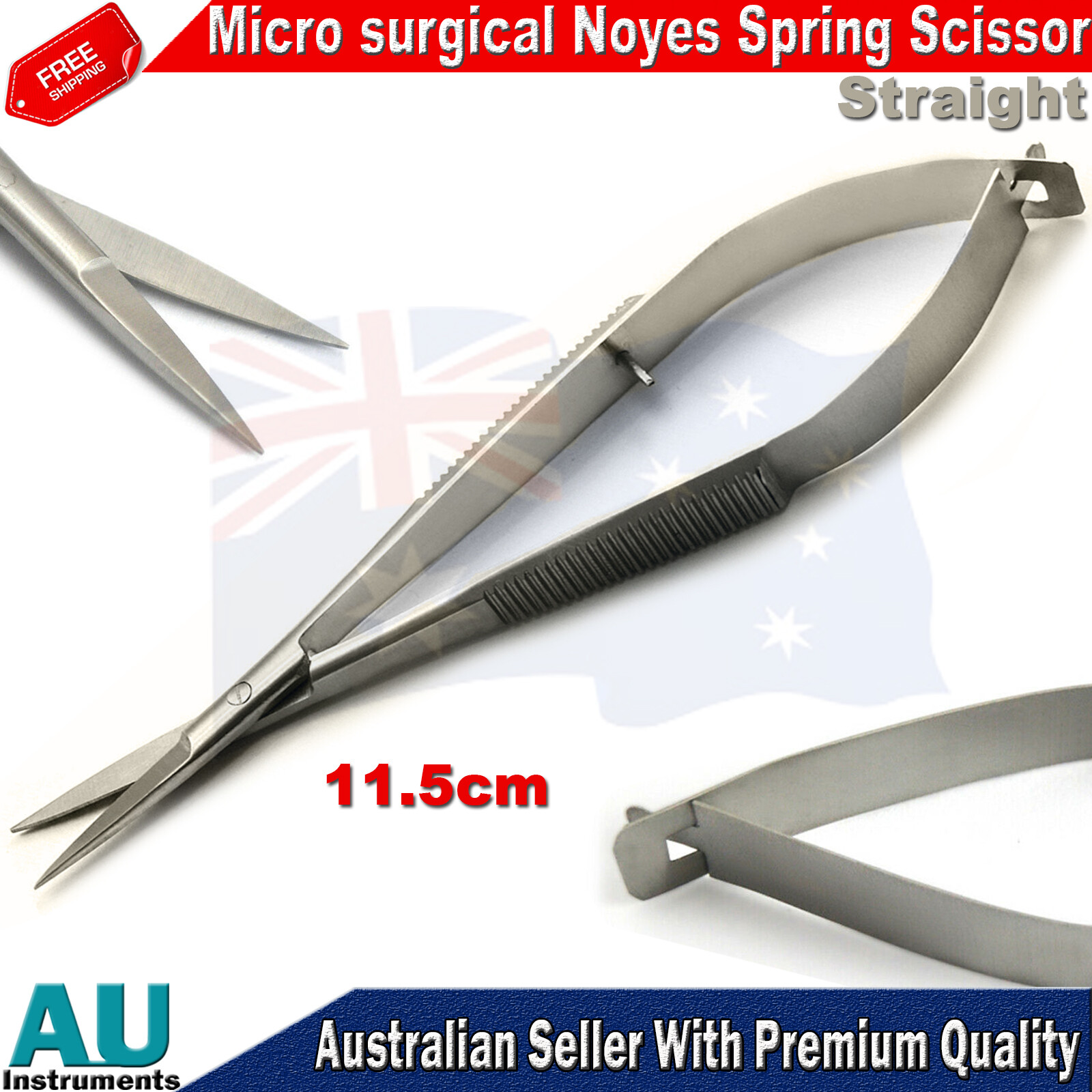 2pcs Noyes Micro Scissor Spring Action Scissor Surgery Micro surgical ...