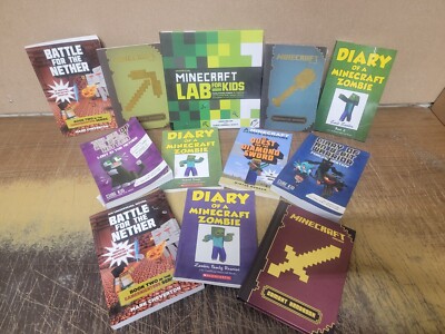 Lot of 6 Minecraft Guide Mojang Gamers Adventure Diary Chapter Book ...