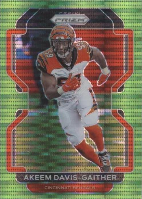 2021 Panini Prizm - Akeem Davis-Gaither #275 Neon Green Pulsar Prizm ...