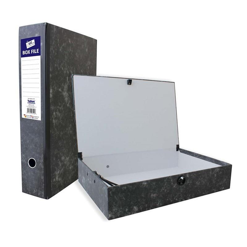 Black A4 Foolscap Cardboard Box File Paper Document Folder Office ...